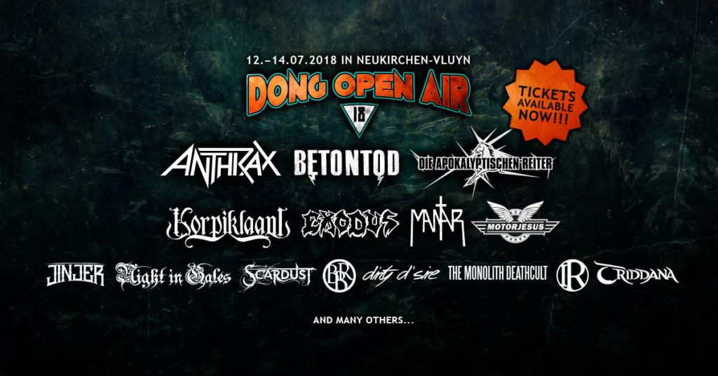 Dong Open Air 2018: Bestätigen drei weitere Bands – Time For Metal ...