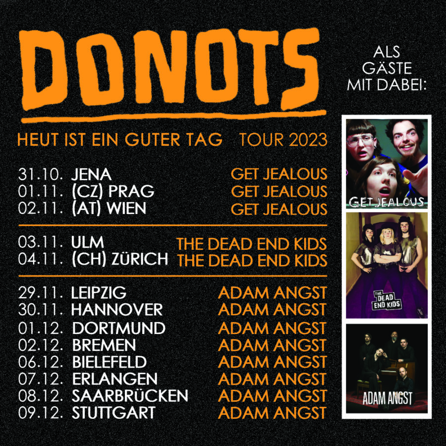 Donots: kündigen Adam Angst und weitere Special Guests für Herbst-Tour ...